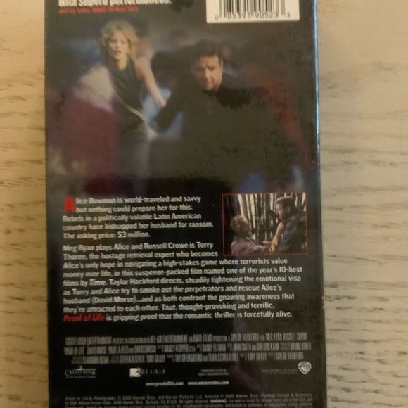Media | Factory Sealed Proof Of Life Vhs Warner Home Video Watermark ...